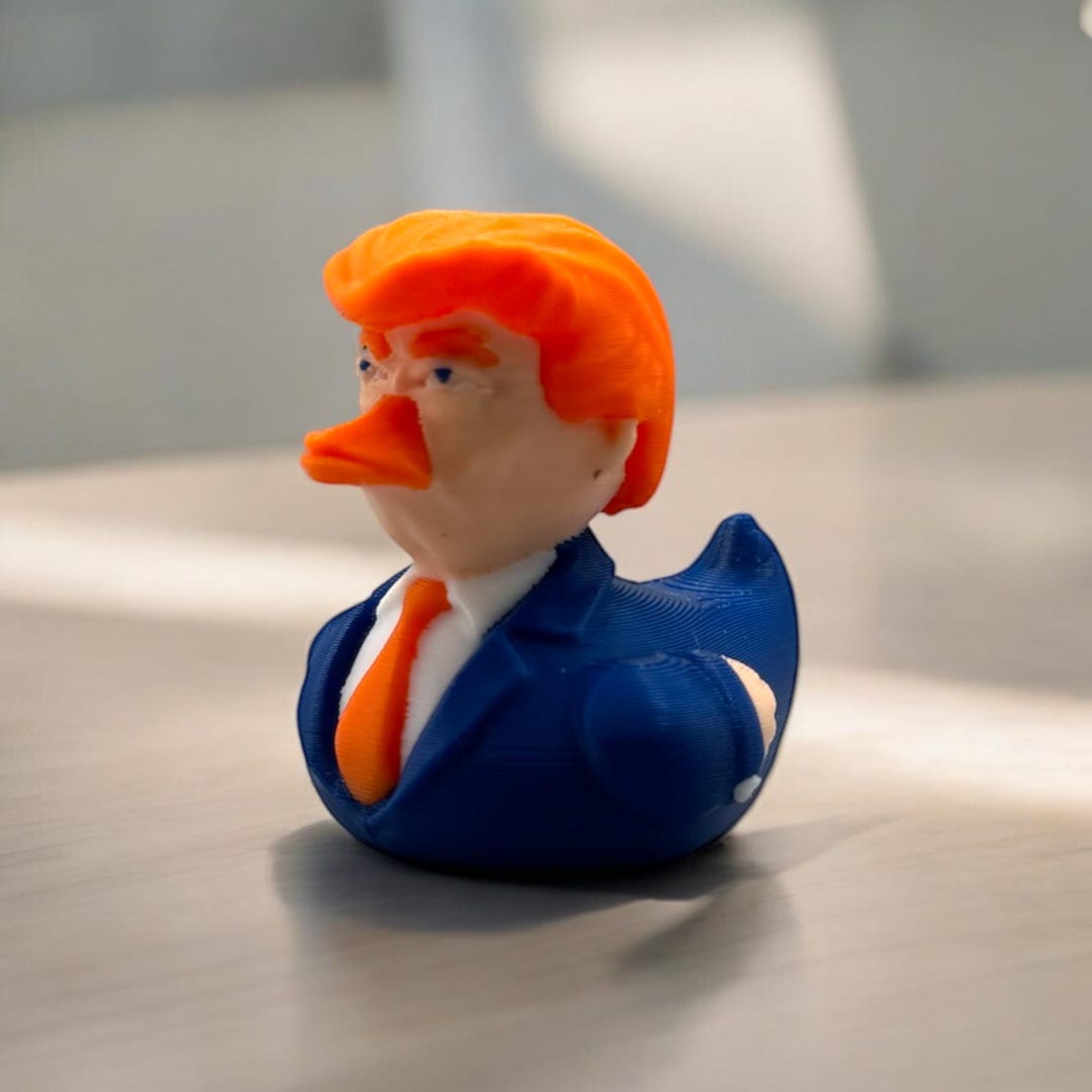 Donald J Duck Trump Duck- Duck Figurine 3D Printed Collectible Ducky ...