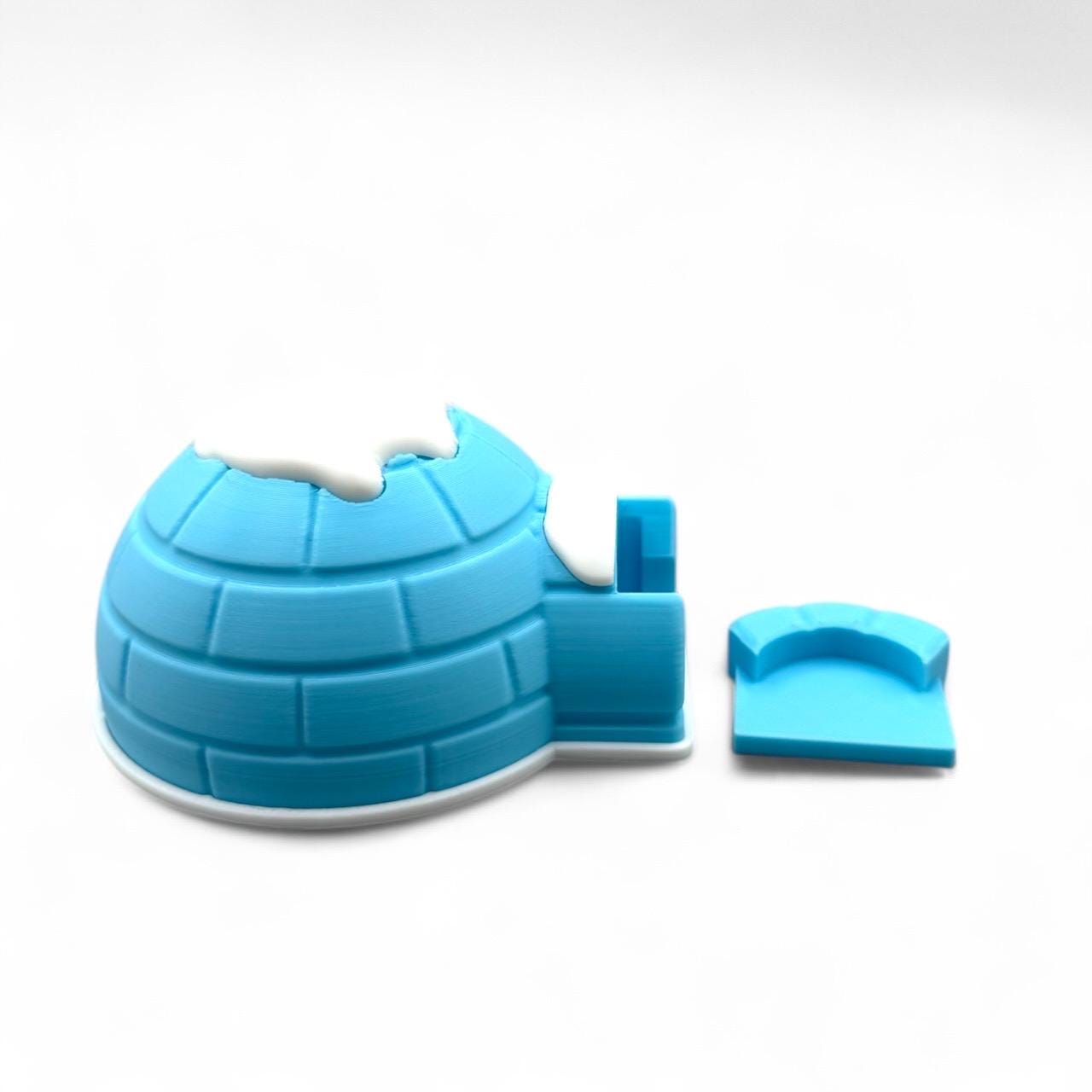 Adorable Penguin Family Fidget Toys With Igloo Container 3D Printed - Etsy