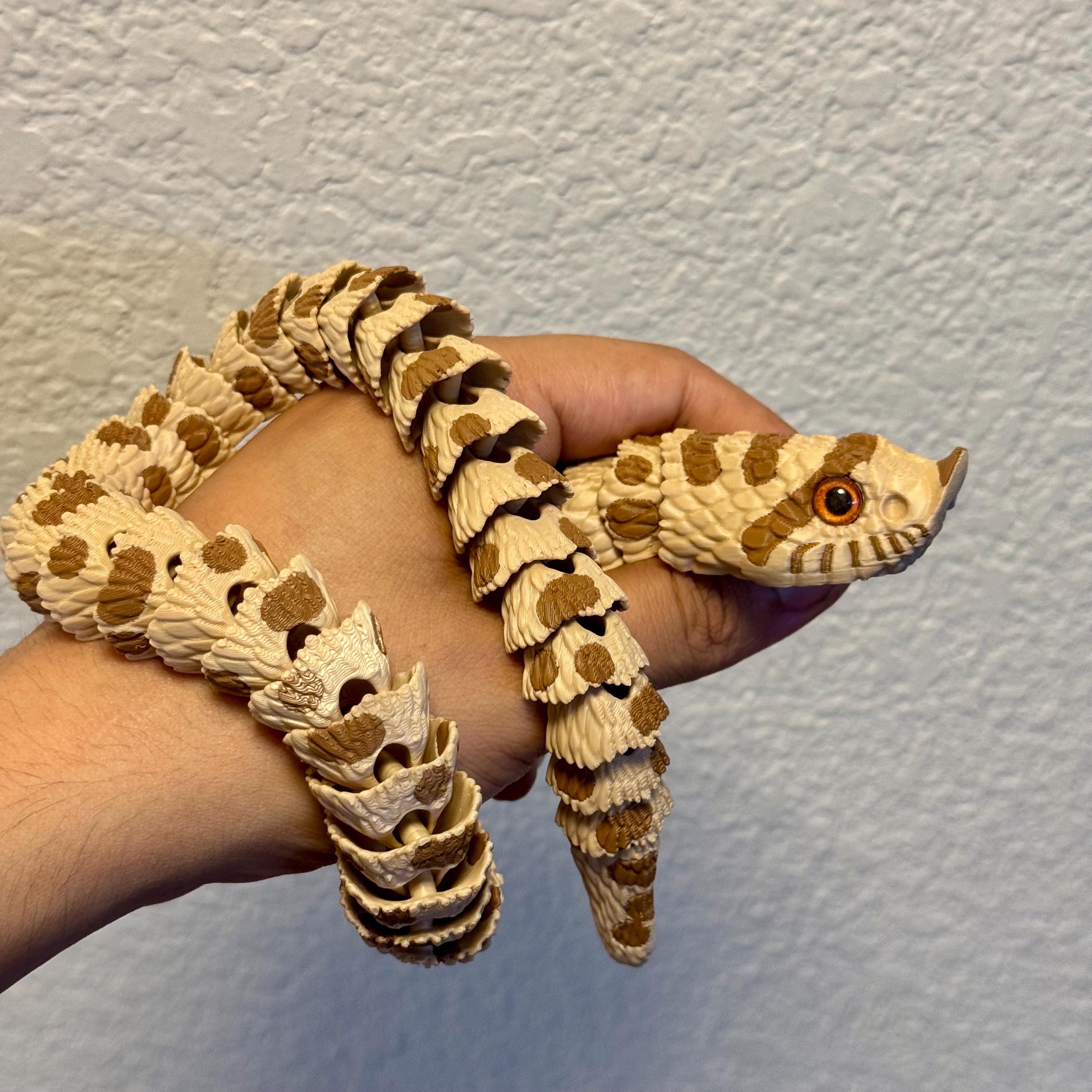 Articulated Hognose Snake – 3D Printed Flexible Snake Toy, Realistic ...