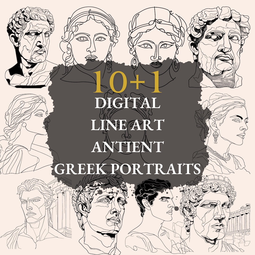 10+1 Bundle With Ancient Greek Portraits, Greek Wall Art - Etsy