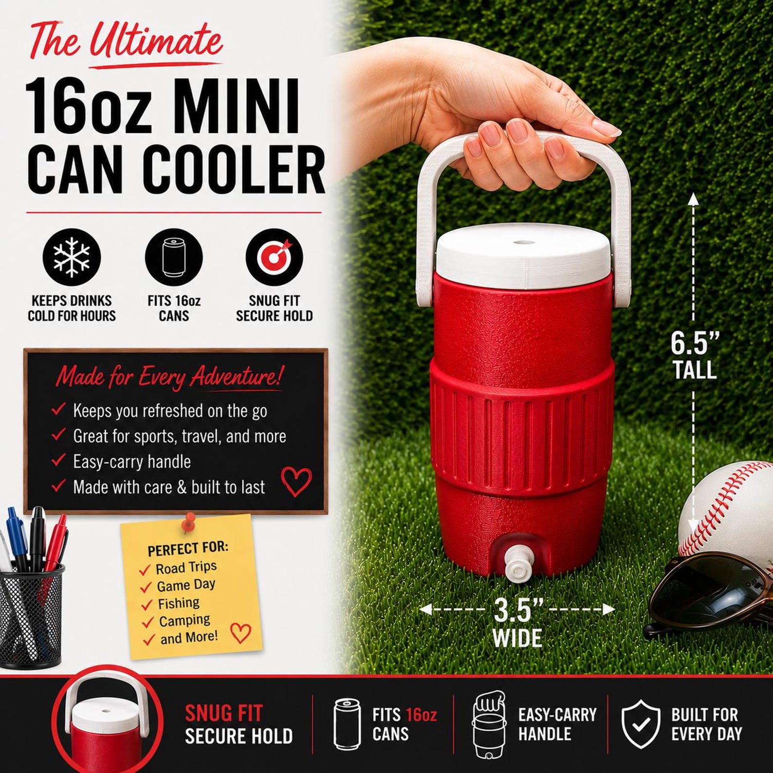 Custom 16oz Mini Can Cooler, 3D Printed Holder, Personalized Drink ...