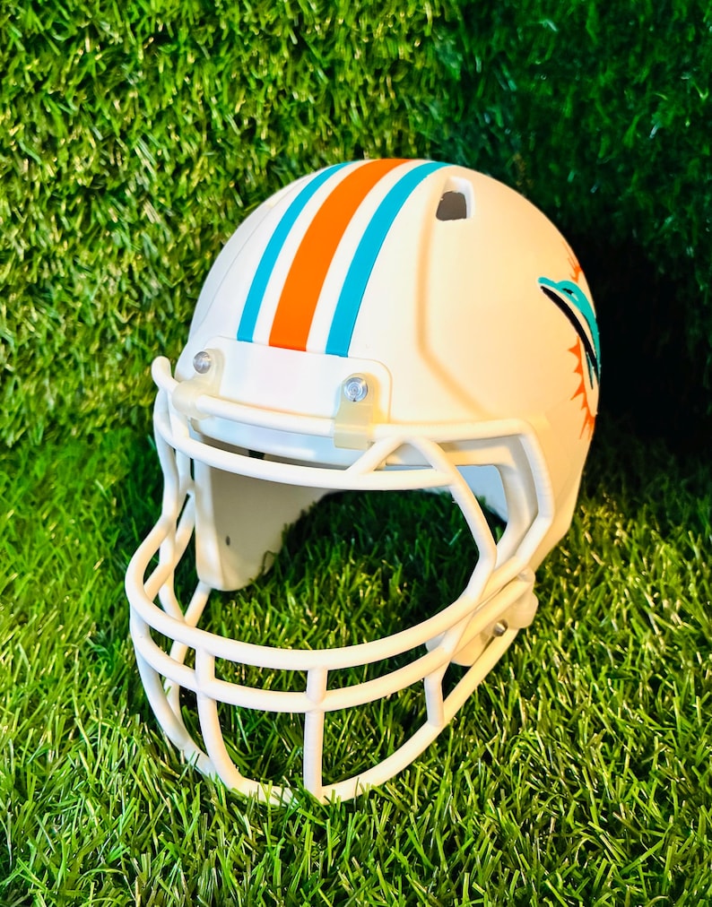 3D Printed Miami Dolphins Mini Helmet: Collectible - Memorabilia ...