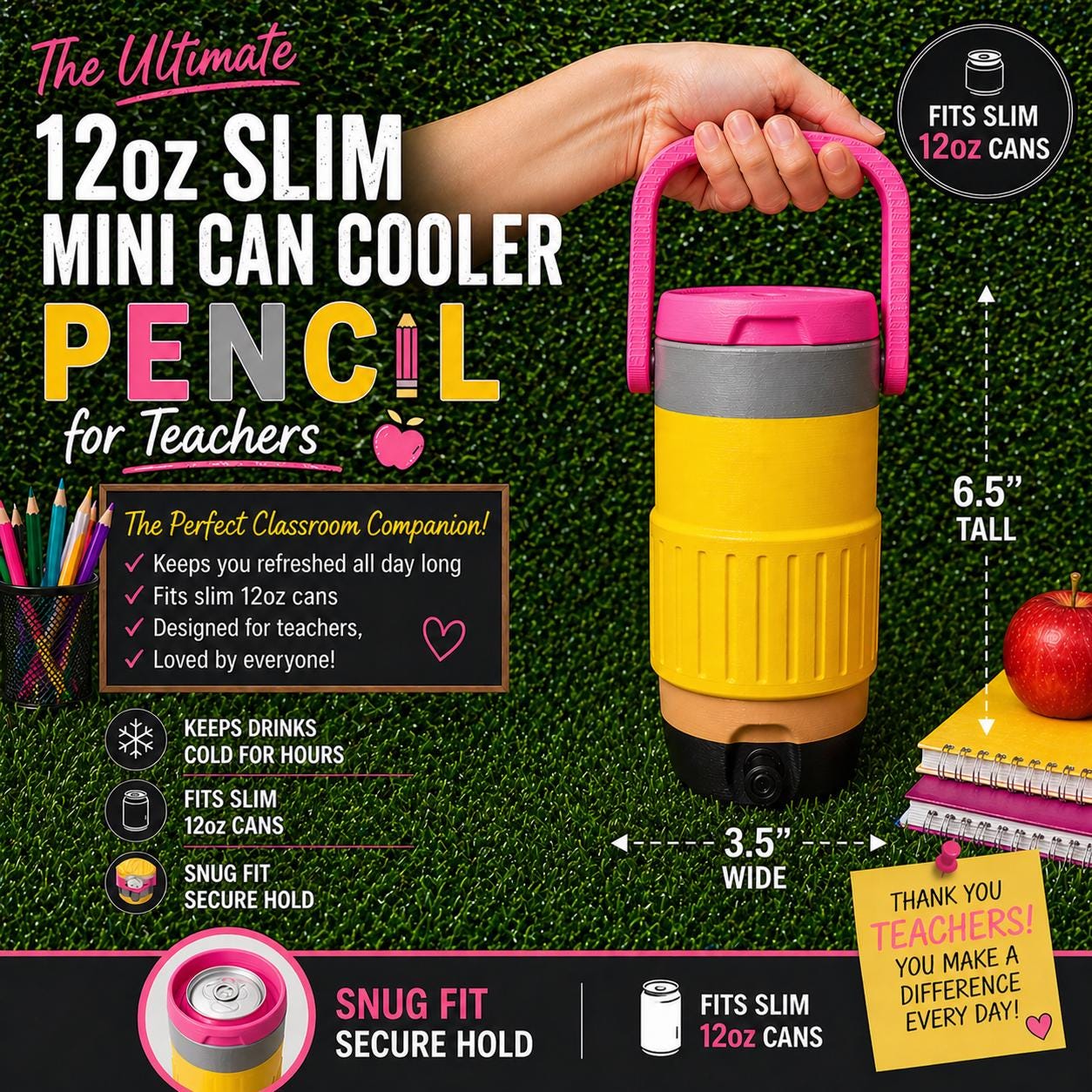 Ultimate 12oz Slim Mini Can Cooler 
