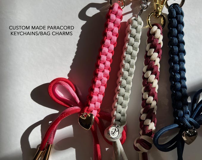 Custom Made Paracord Rope Keychain/bag Charm - Etsy