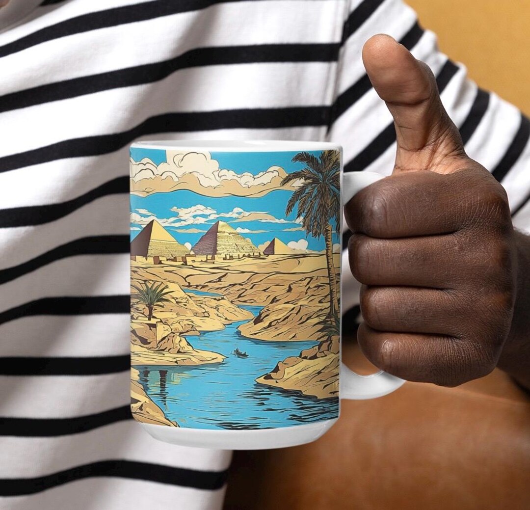 Egyptian Mug for Art Lover Coffee Cup for History Buff Gift for Travel ...