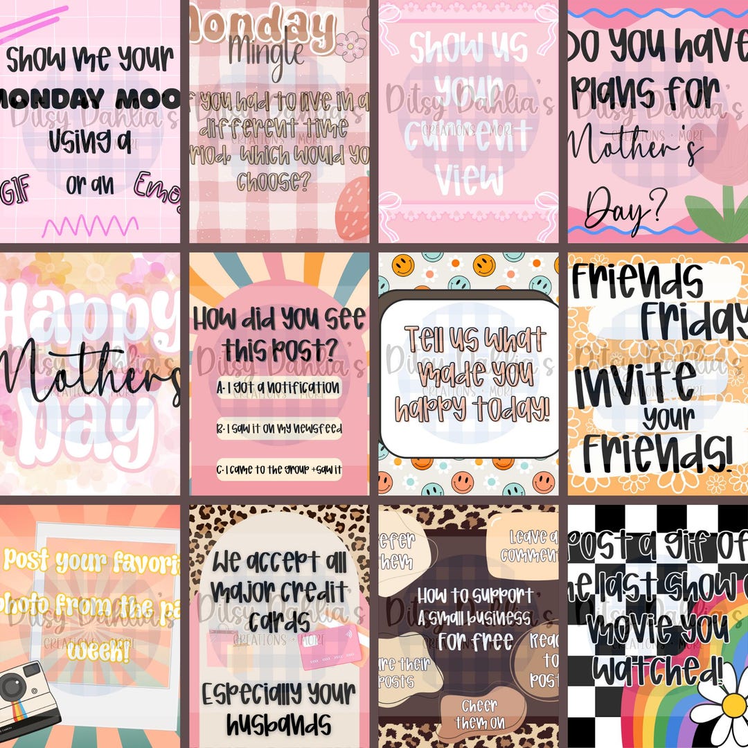 Engagement Interactive Social Media Bundle, Social Media Posts, Social ...