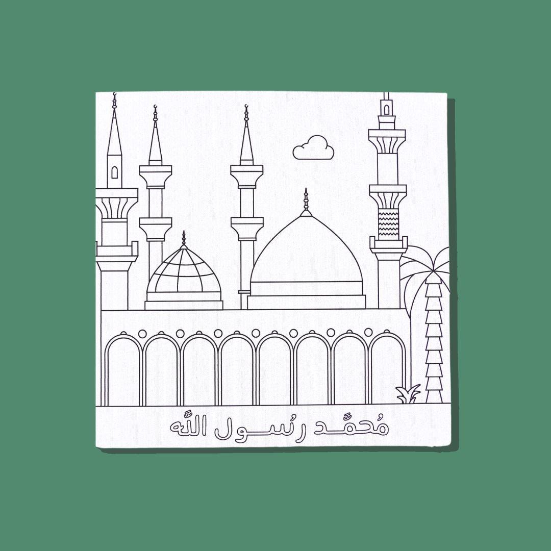 DIY Madina-islamic Painting & Coloring Canvas - Etsy