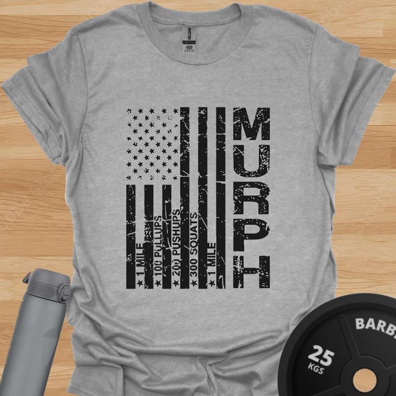 Murph Workout T-shirt: American Flag Hero WOD Tee - Etsy