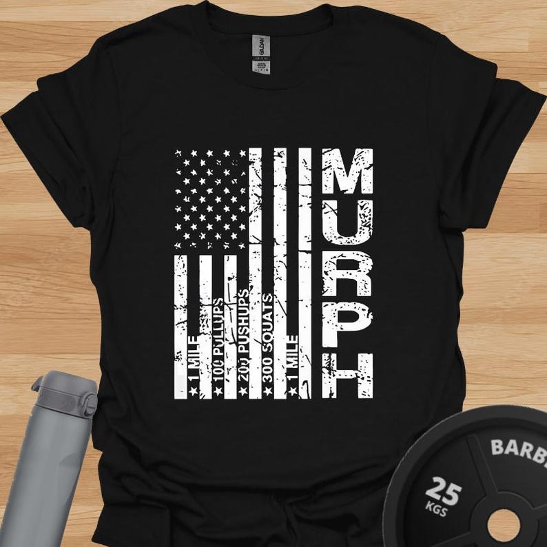 Murph Workout T-shirt: American Flag Hero WOD Tee - Etsy
