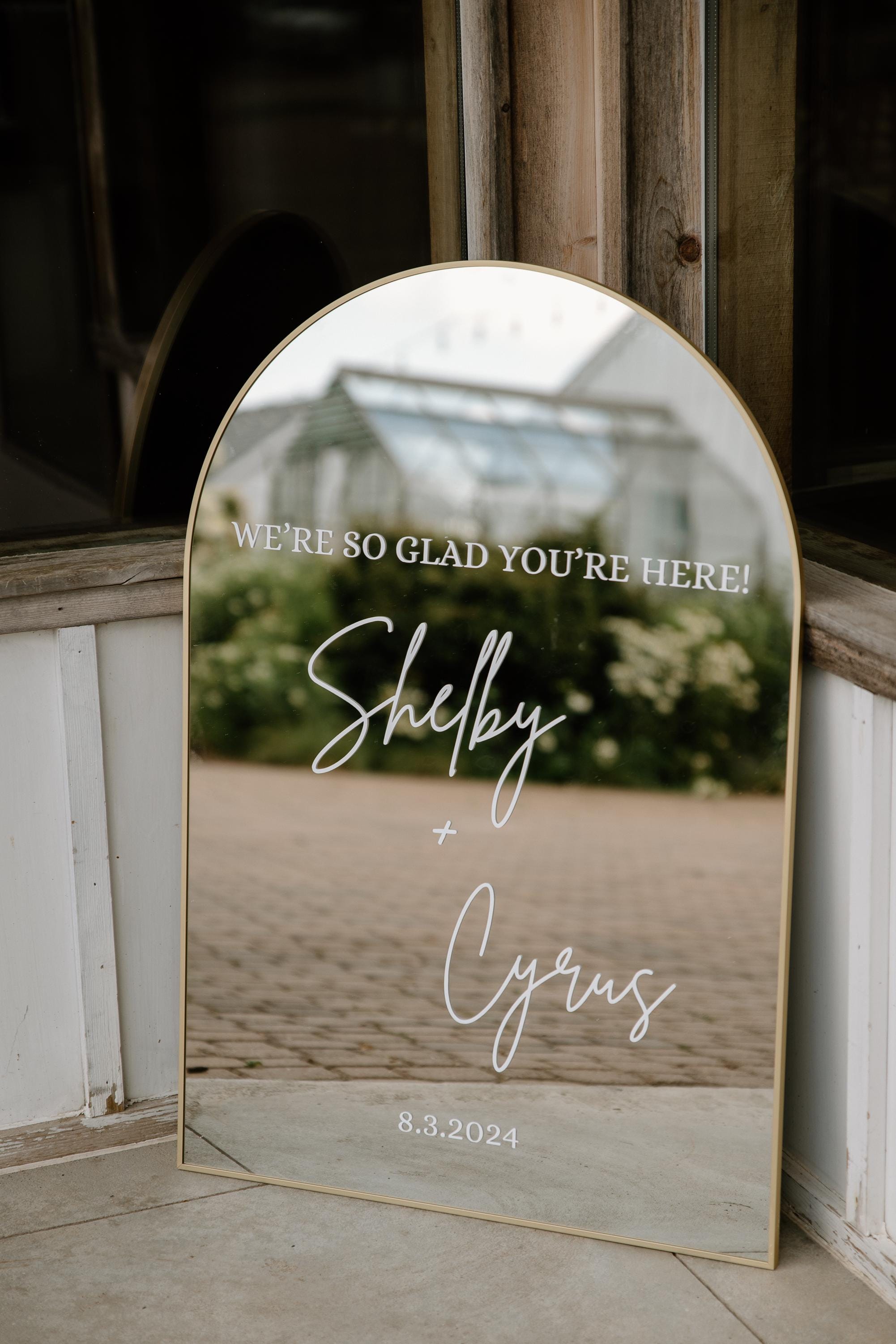 Arch Wedding Welcome Sign Mirror / Wedding Mirror Sign / Wedding ...