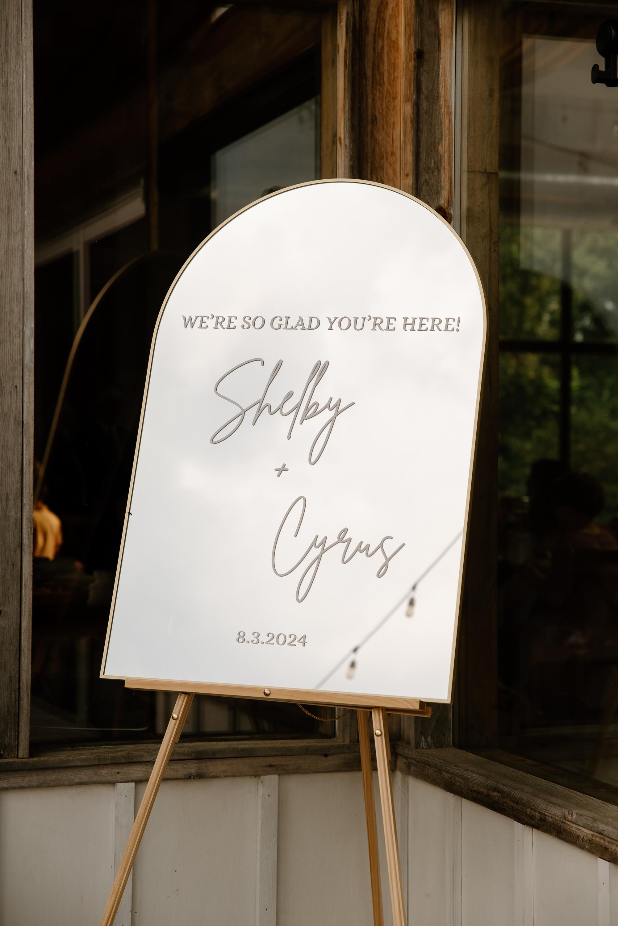 Arch Wedding Welcome Sign Mirror / Wedding Mirror Sign / Wedding ...