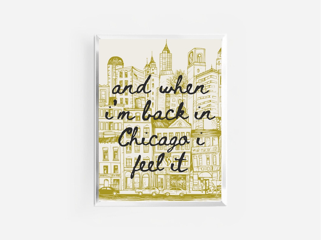 Chicago Poster Chicago Print End of Beginning Print Music Lyrics Wall ...