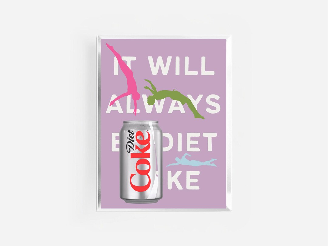 Diet Coke Print | Diet Coke Club Poster | Bar Cart Print | Kitchen ...
