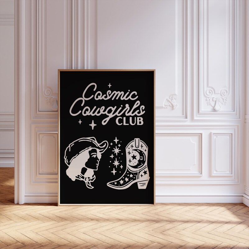 Cosmic Cowgirl Poster - Etsy
