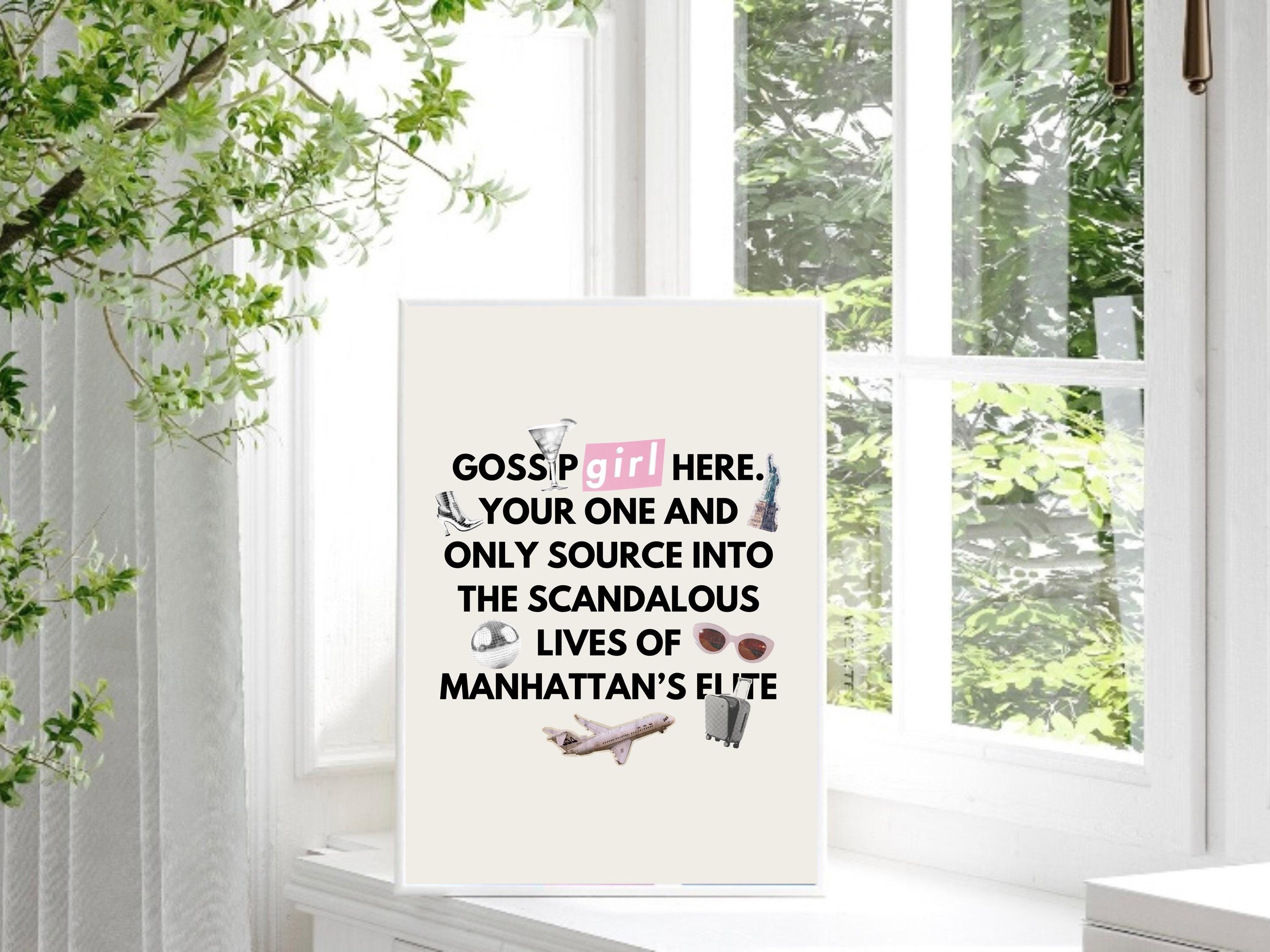 Gossip Print | Gossip Poster | Manhattan Upper East Side Print | Girly ...