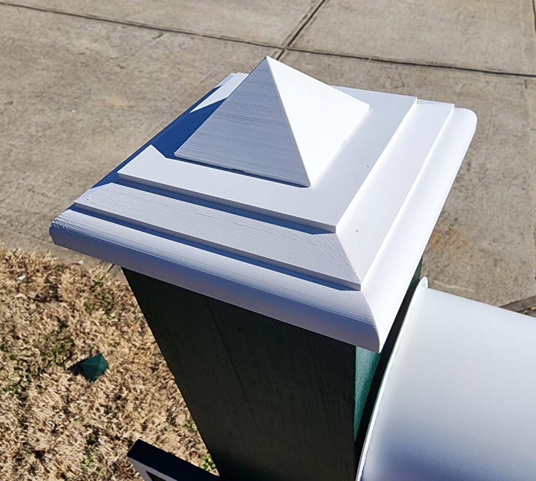 7x7 Pyramid Post Cap, Classic Federal, Fits 5.5x5.5 or 6x6 Wood Mailbox ...
