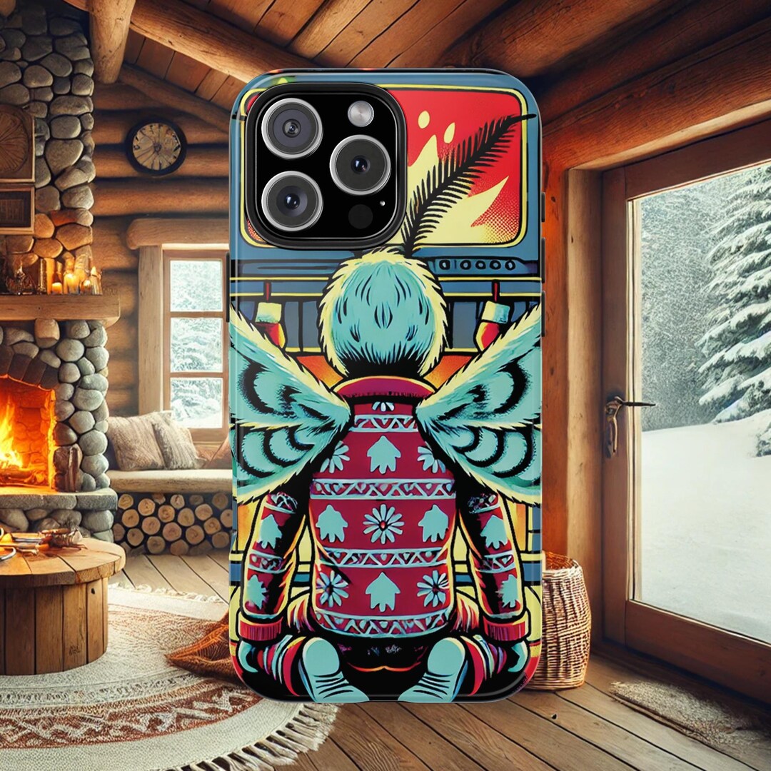 Silent Calls, Deadly Drops: Mothman Tough Phone Case, Cryptid Style ...