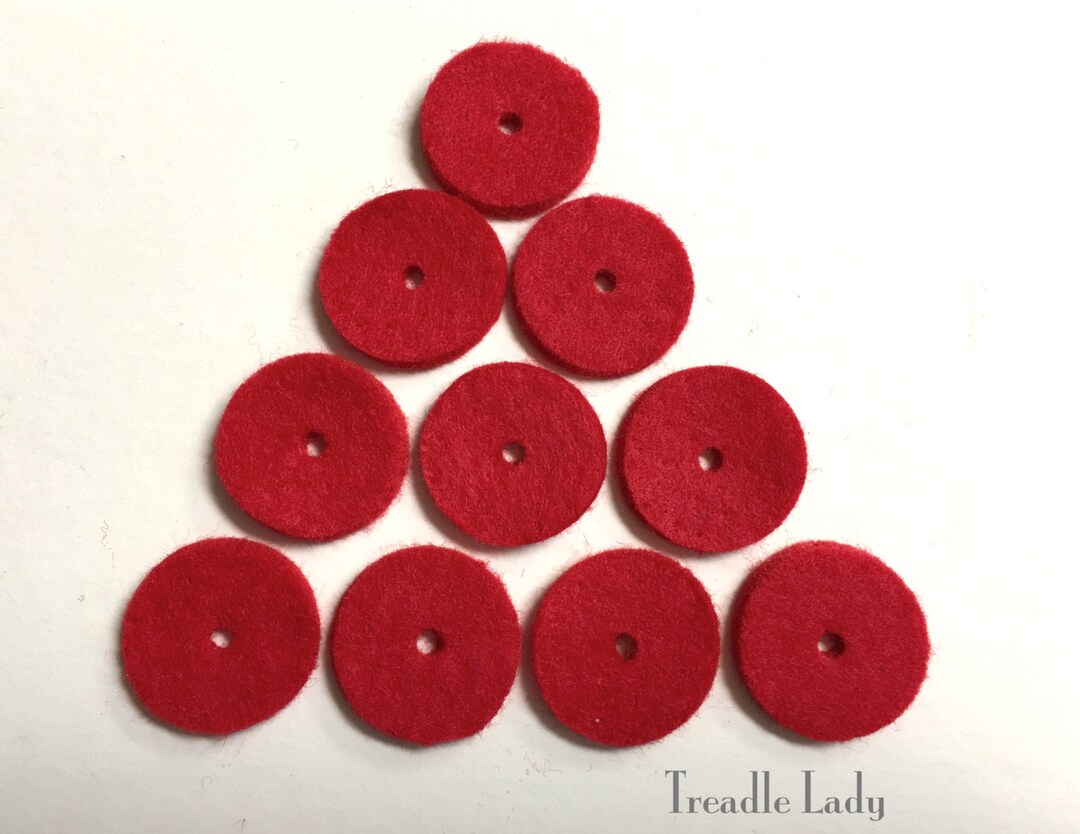 10 Red Spool Pin Felts for Sewing Machines 1 Inch Diameter - Etsy
