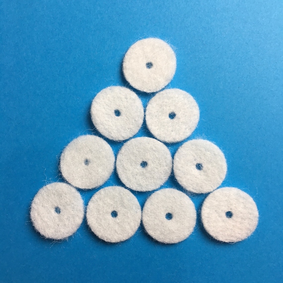 10 White Spool Fin Felts for Sewing Machines 1 Inch Diameter | Etsy