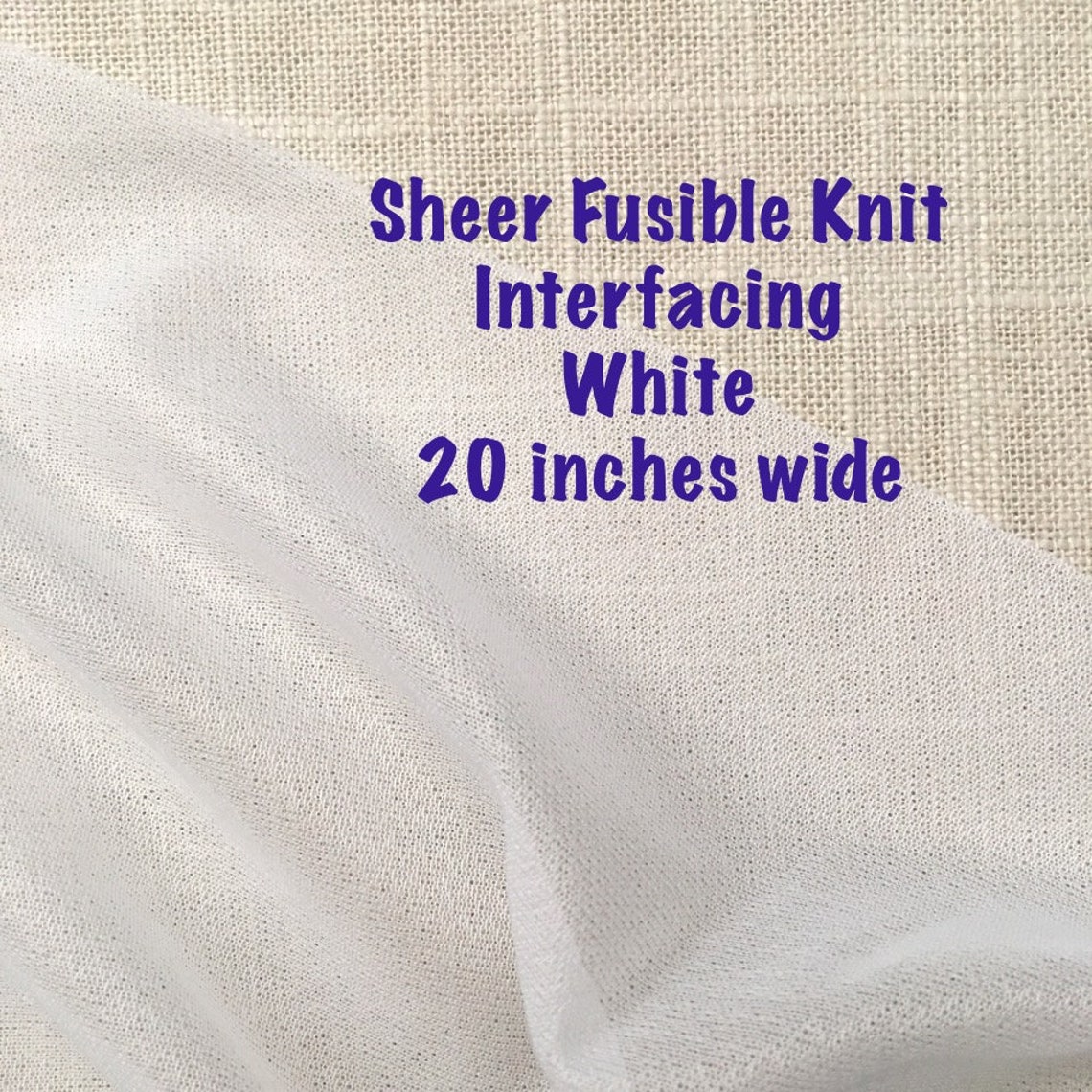 Sheer Fusible Interfacing White 20 Inches Wide Pellon 180 Knit-n-stable ...