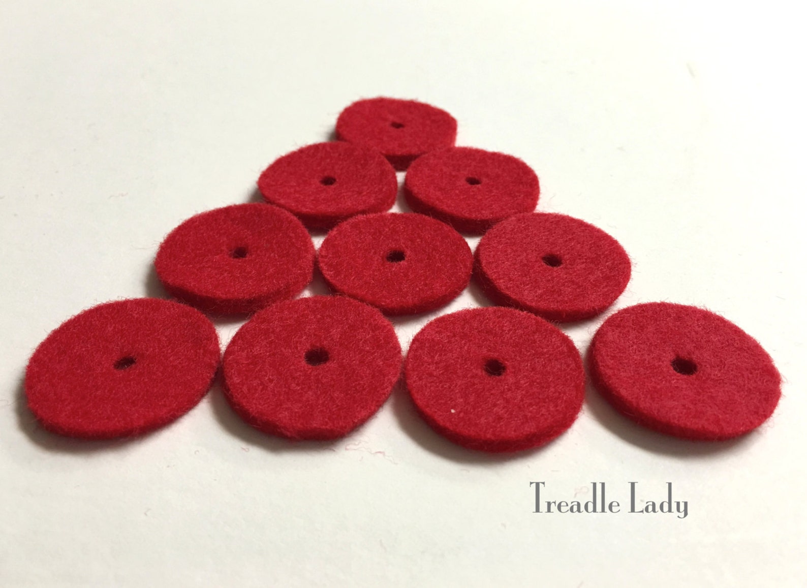 10 Red Spool Pin Felts for Sewing Machines 1 Inch Diameter - Etsy