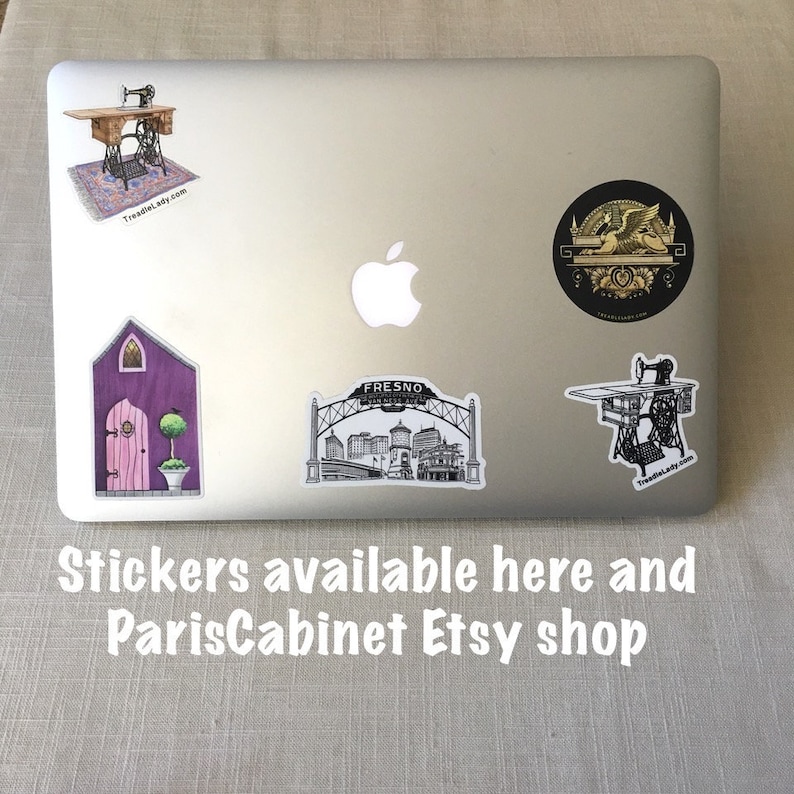 Singer VS2 Treadle Sewing Machine Sticker, Carpet Design (3x3 Inches ...