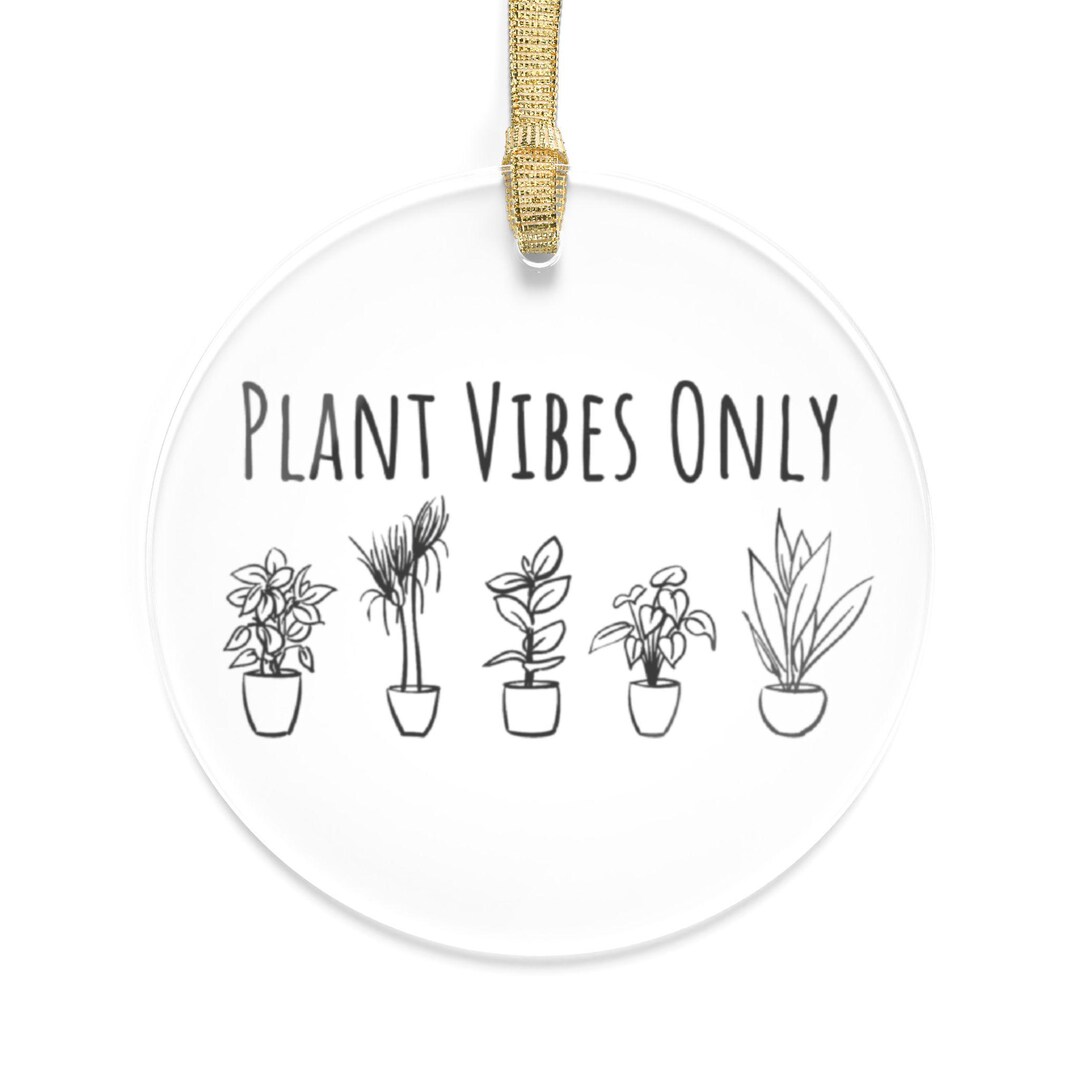 Acrylic Ornaments, Plant Vibes Only - for Plant Lovers, Gift for ...