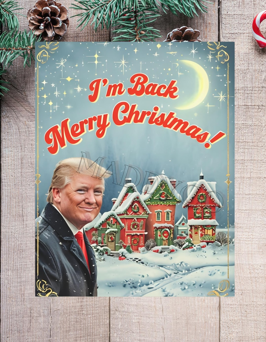 Funny Donald Trump Christmas Card Im Back Merry Christmas Hilarious ...