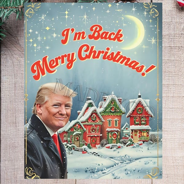 Christmas Cards Donald Trump - Etsy