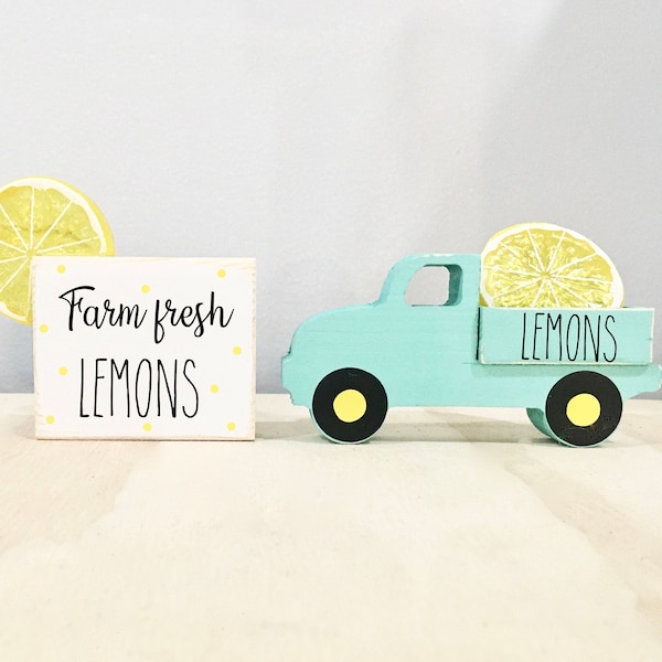 Lemon Tiered Tray Decor - Etsy