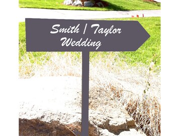 Wedding sign directional sign wedding photo prop wedding | Etsy