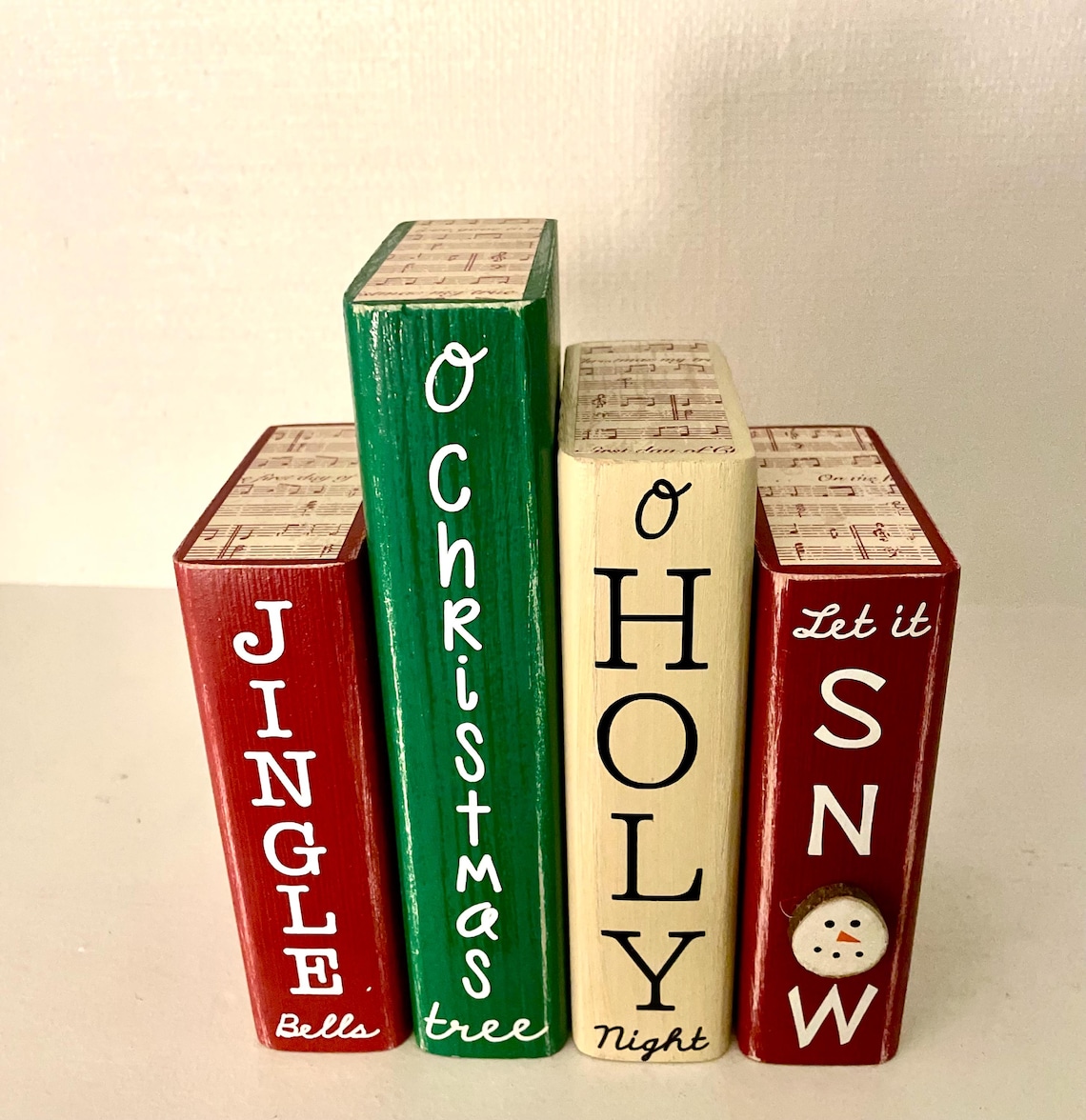 Christmas Carol Faux Book Stack, Tiered Tray Decor - Etsy