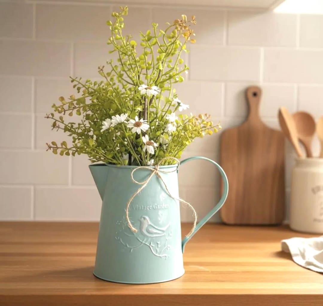Rustic Pitcher Vase for Spring Decor - Etsy