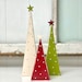 Polka Dot Christmas Trees, Wooden Trees, Set of 3, Christmas Decor - Etsy