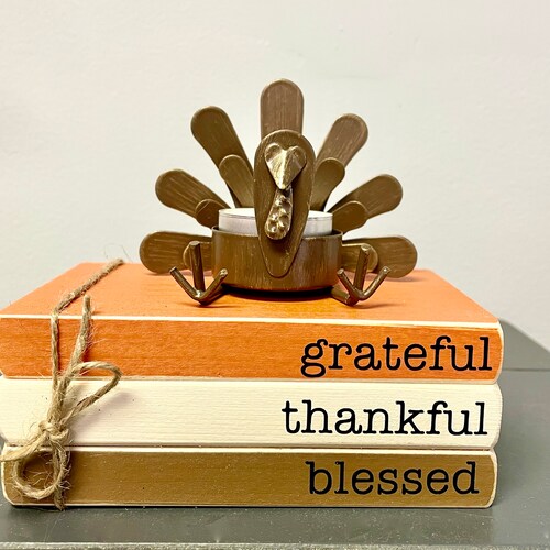 Fall Decor Thanksgiving Books Mini Book Bundle Book Stack - Etsy