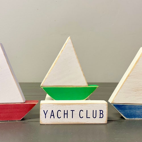Wood Sailboat Nautical Decor Yacht Club Nursery Decor Lake - Etsy