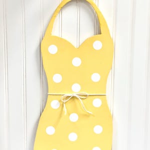 Wooden Bathing Suit Wall Art: Navy Polka Dot Nautical Decor - Etsy