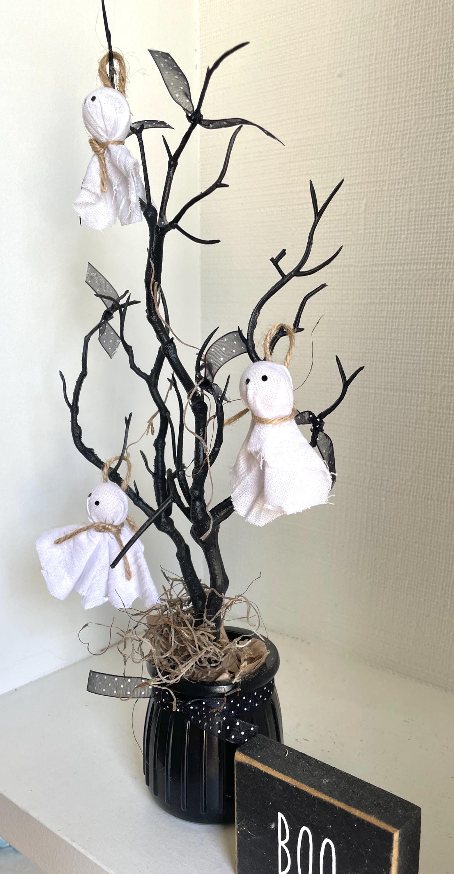 Halloween Tree Branches With Ghosts, Spooky Halloween Tiered Tray Decor ...