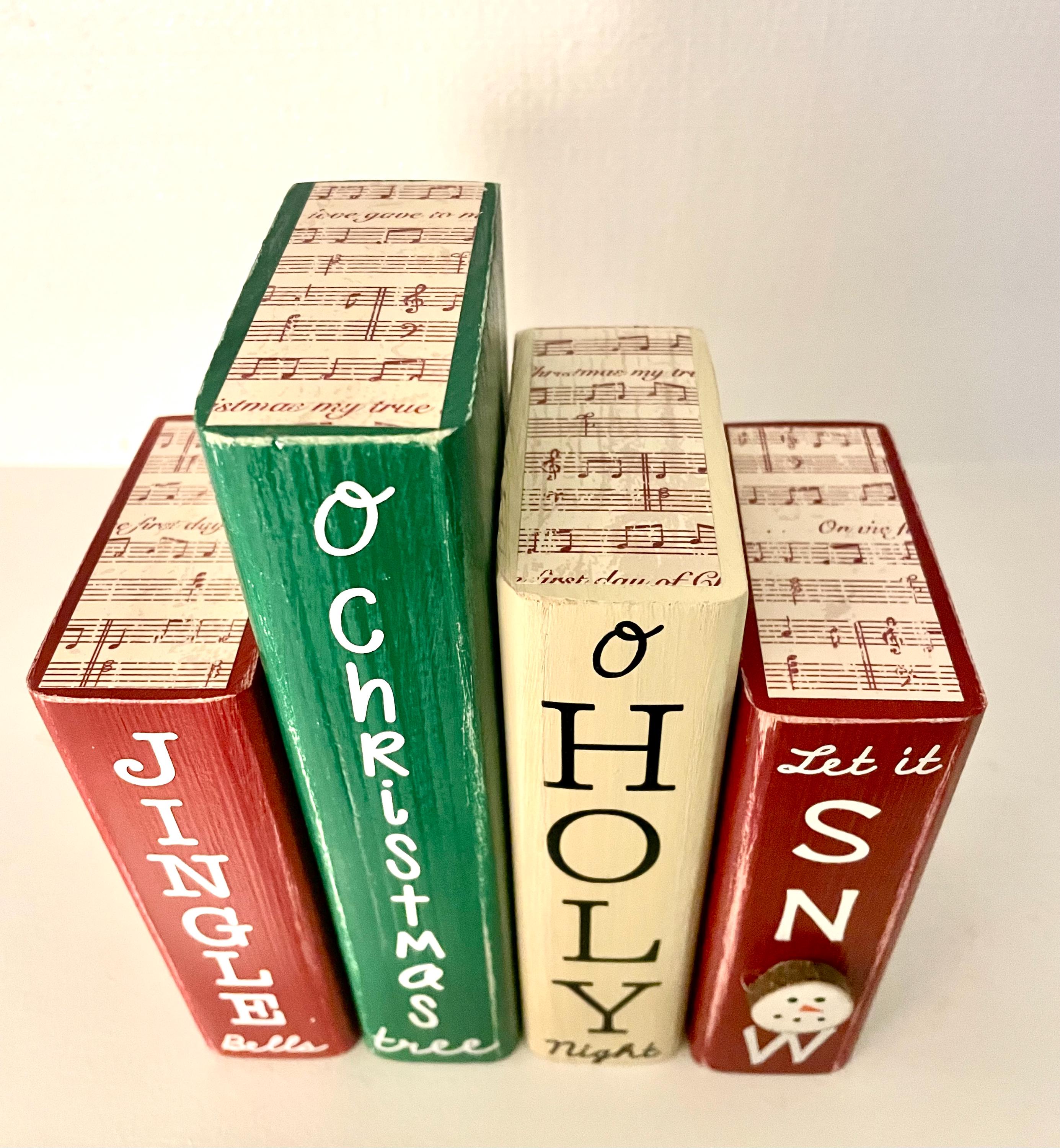 Christmas Carol Faux Book Stack, Tiered Tray Decor - Etsy