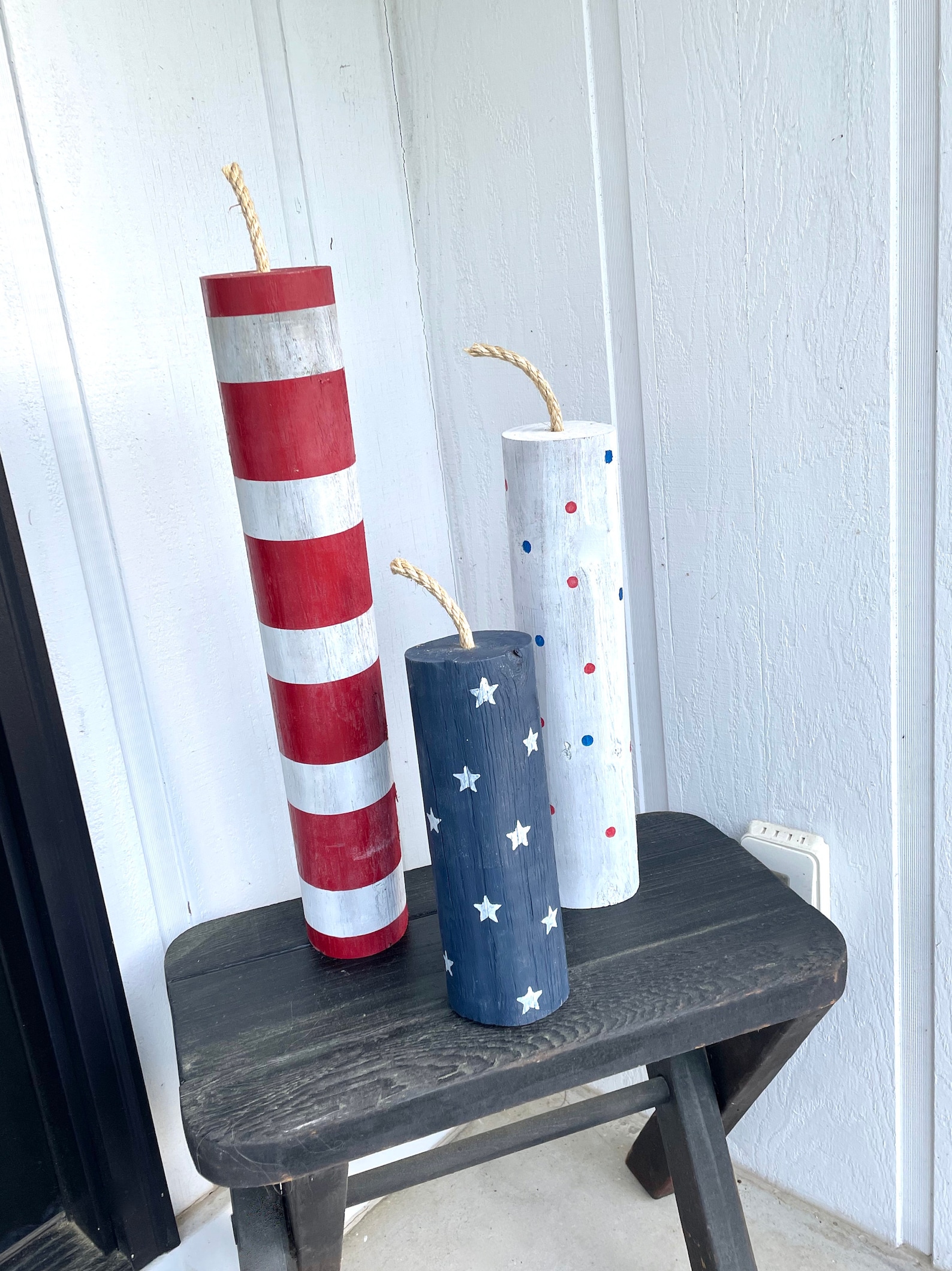 Large Wood Firecrackers for Front Porch 4th of July Decor for Home - Etsy