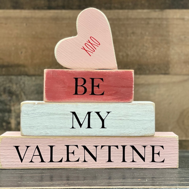 Valentine Blocks - Etsy