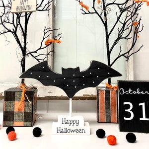 Halloween Decor, Polka Dot Bat, Table Centerpiece or Halloween Party ...