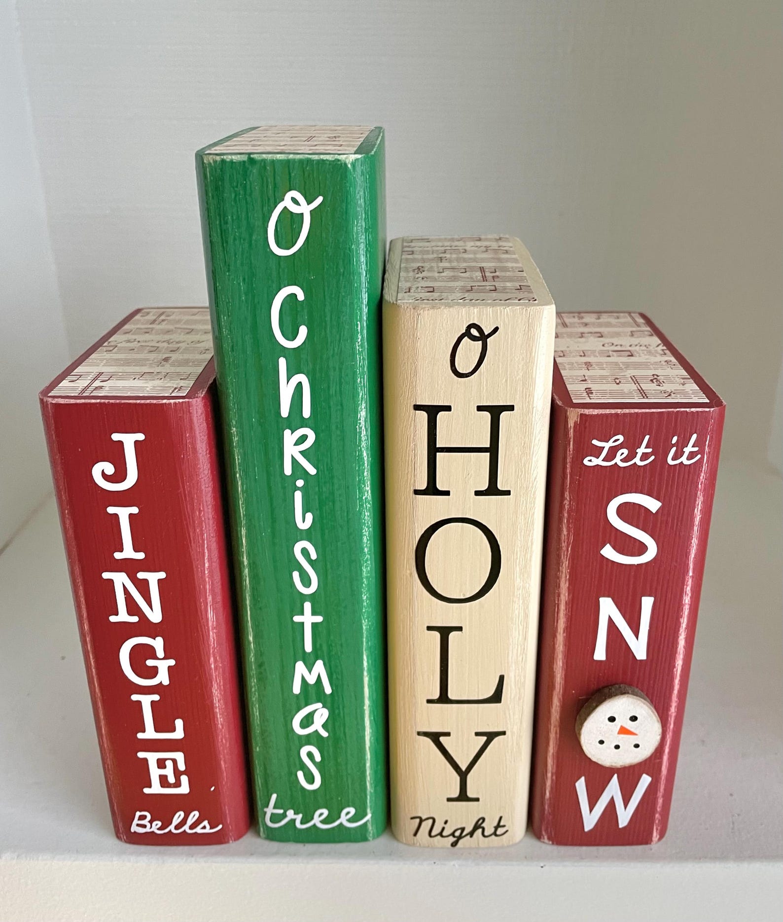 Christmas Carol Faux Book Stack, Tiered Tray Decor - Etsy