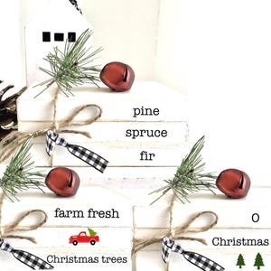 Christmas Tree Book Bundle, Mini Book Stack, Farm Fresh, Christmas ...