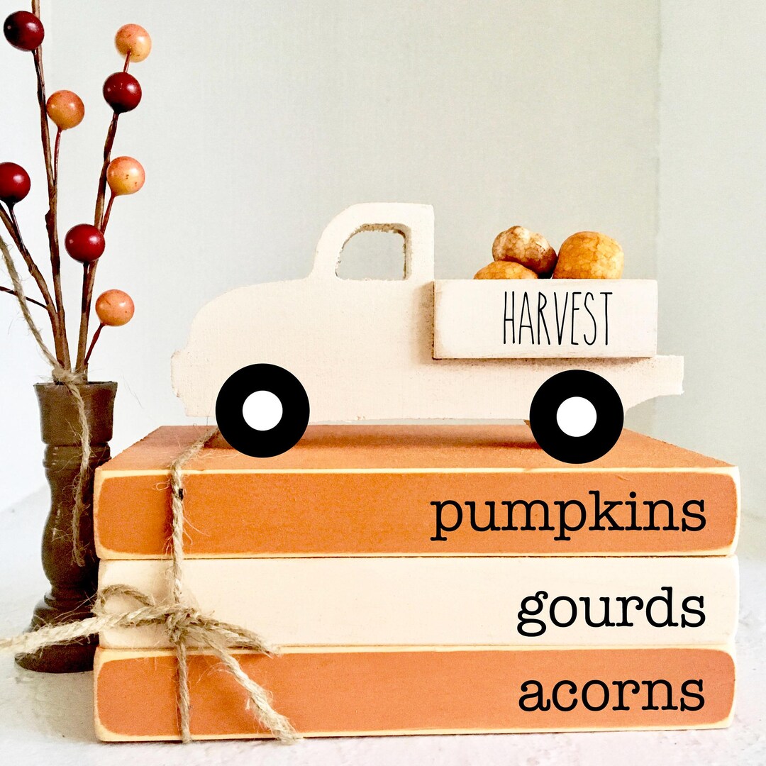Fall Books, Pumpkin Truck, Harvest, Mini Book Bundle, Fall Tree, Wooden ...