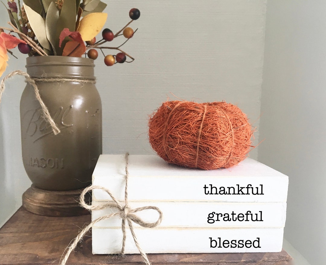Fall Book Bundle, Mini Book Stack, Thanksgiving, Farmhouse, Faux Books ...