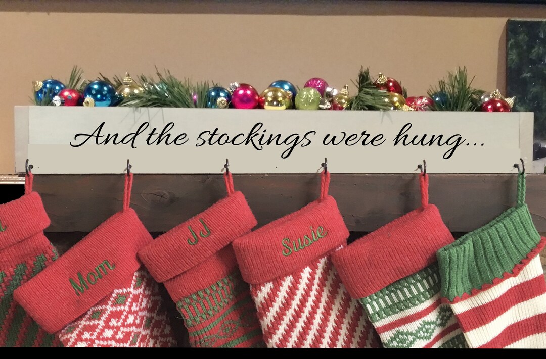 Large Family Stocking Holder, and the Stockings Were Hung, Christmas ...