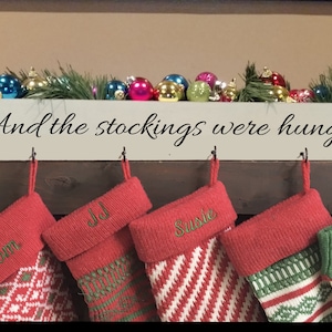 Large Family Stocking Holder, and the Stockings Were Hung, Christmas ...