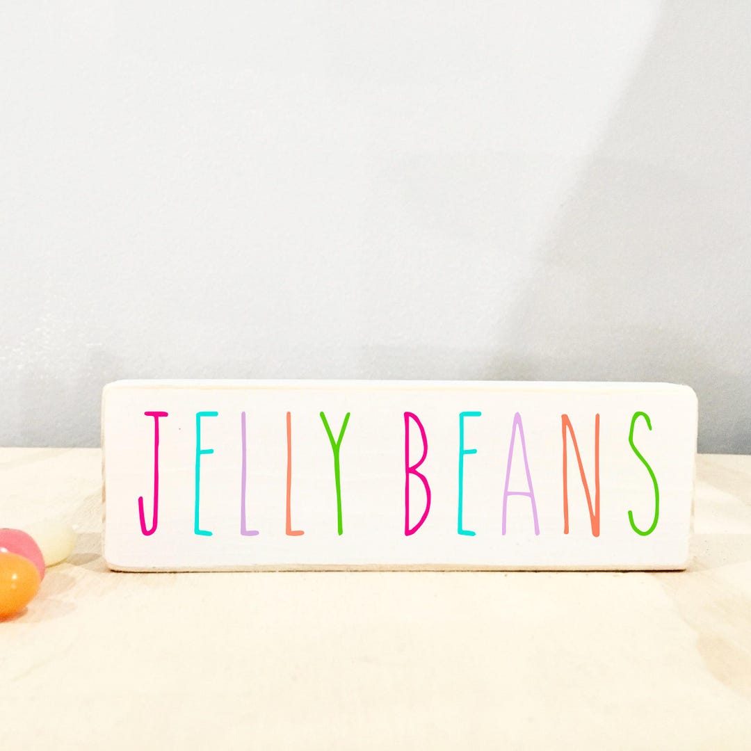 Easter Tiered Tray, Jelly Beans Sign, Easter Decor, Wooden Sign, Tiered ...