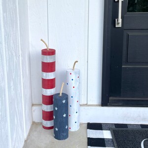 Large Wood Firecrackers for Front Porch 4th of July Decor for Home - Etsy
